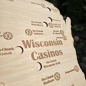 Wisconsin Casinos Map - Etsy