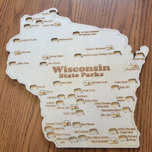 Wisconsin State Parks Camper Map - Etsy