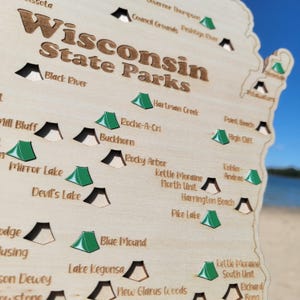 Wisconsin State Parks Tent Map - Etsy