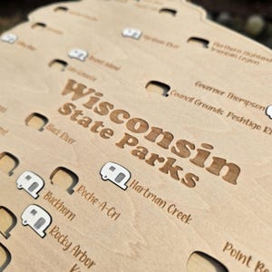 Wisconsin State Parks Camper Map - Etsy