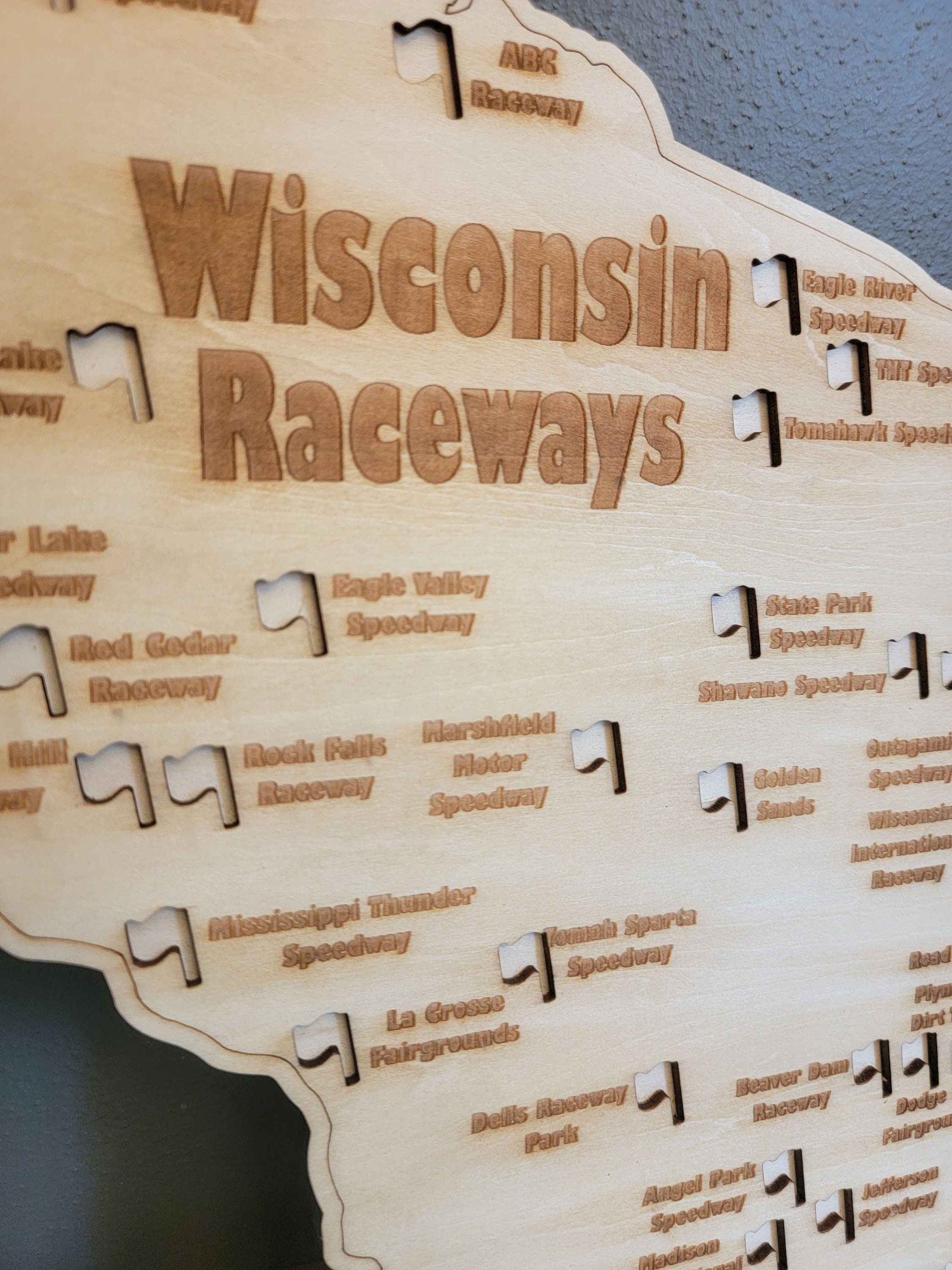 Wisconsin Raceways Map - Etsy