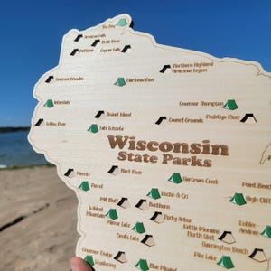 Wisconsin State Parks Tent Map - Etsy