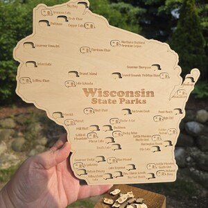 Wisconsin State Parks Camper Map - Etsy