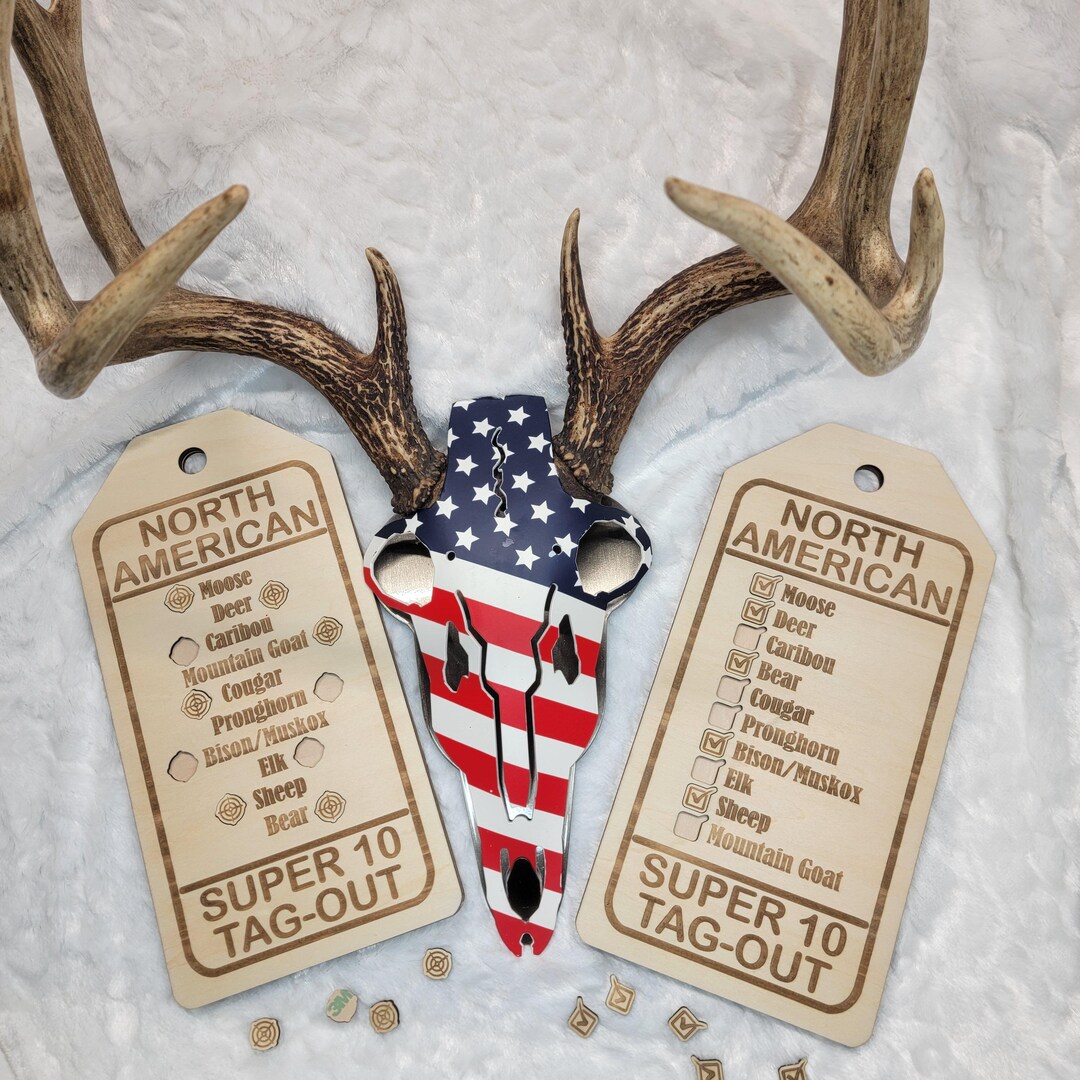 Big Game Hunting Gift- Super Ten Large Game Tag Out Tracking Sign With ...