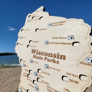 Wisconsin State Parks Camper Map - Etsy