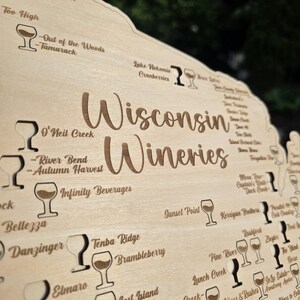 Wisconsin Wineries Map- Use the Wine Glass Cutouts to Track Your ...