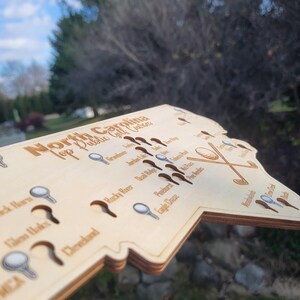 North Carolina Golf Courses Map Gift for a Golfer With Golf Ball ...