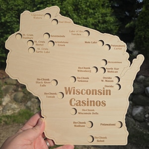 Wisconsin Casinos Map - Etsy