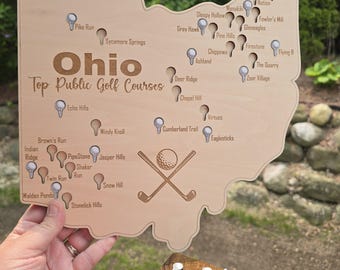 Ohio Golf Top 50 Courses Map - Etsy