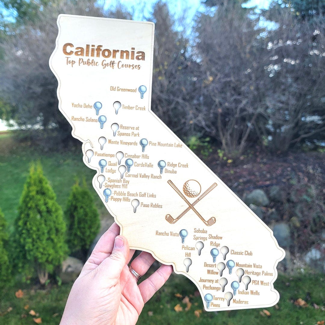 California Golf Courses Map-top Public Golf Courses With Golf Ball ...