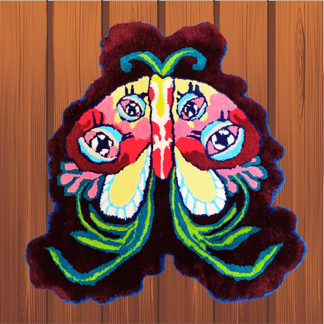 DREAMCATCHER BUTTERFLY Tufted Wall Hanging - Etsy