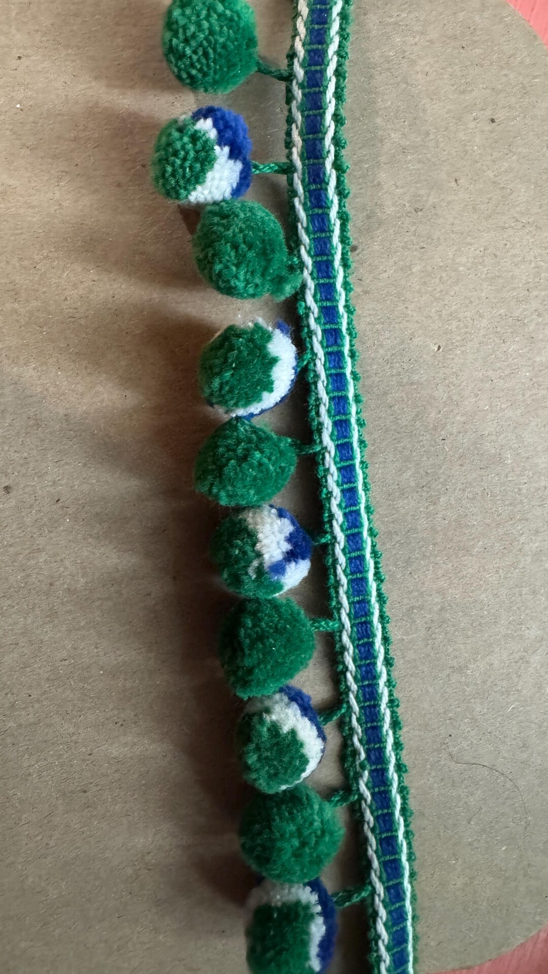 3 Yards Multi Colored - Mod Vintage Pom Poms Ball Fringe 60s 70s New ...