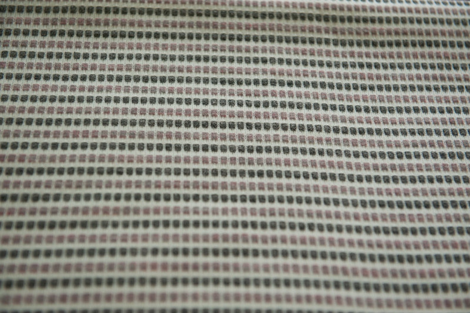 Textured Geometric - Vintage Fabric 70s New Old Stock Knit Charcoal ...