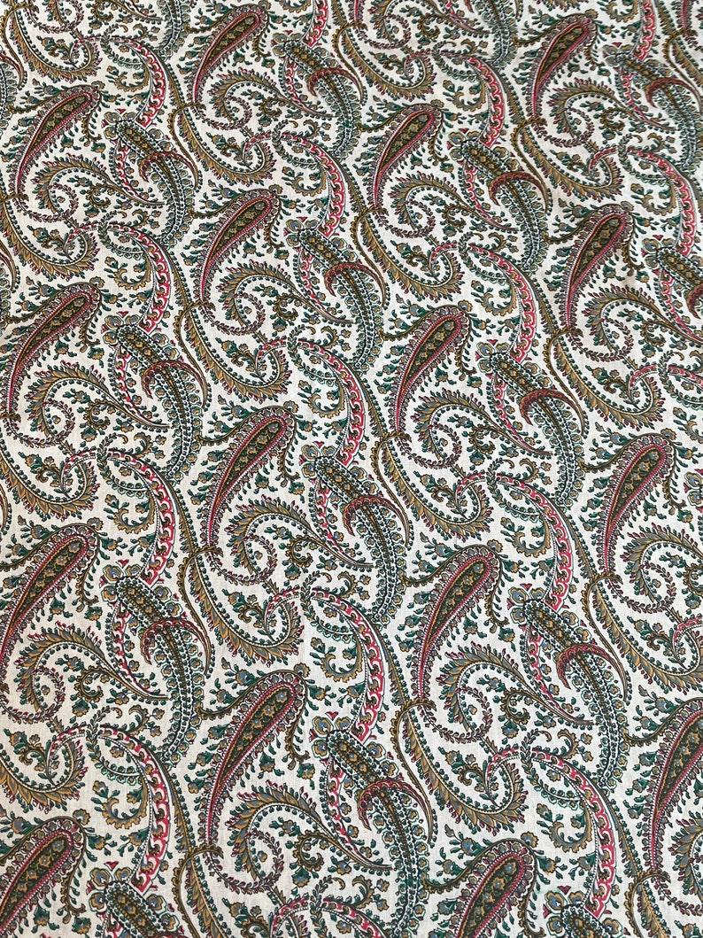 Classic Look Paisley - New Old Stock Vintage Fabric 70s 80s - Etsy