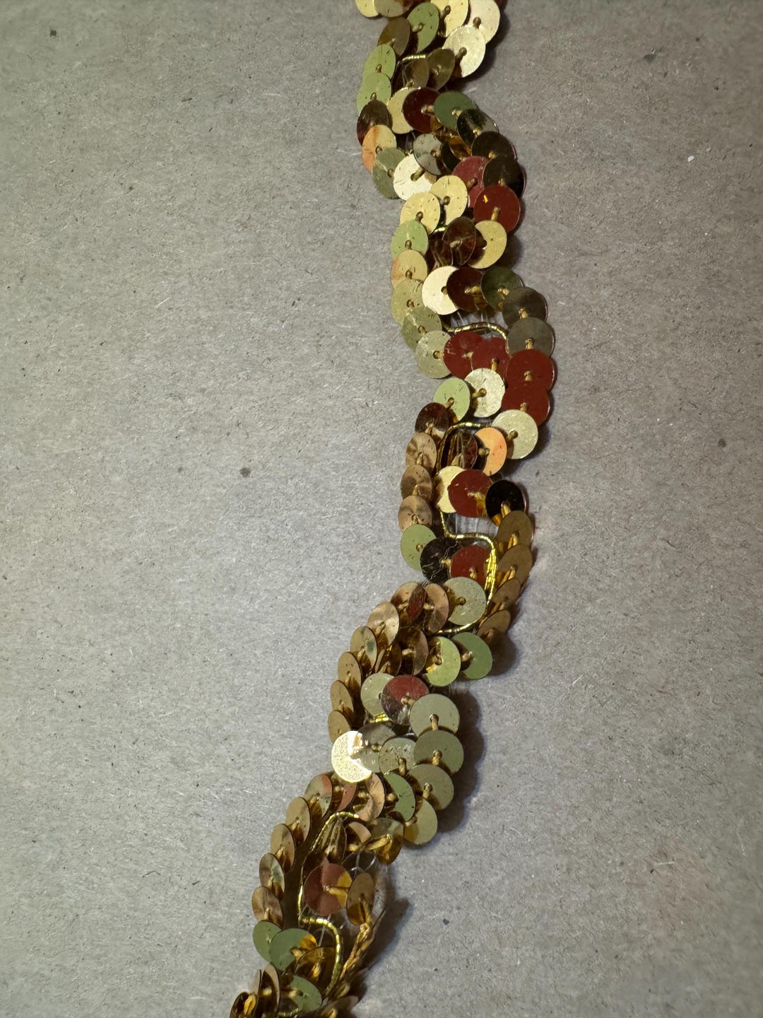 3 Yards Gold Sequins Vintage Trim Juvenile 70s 80s New Old Stock Fun ...