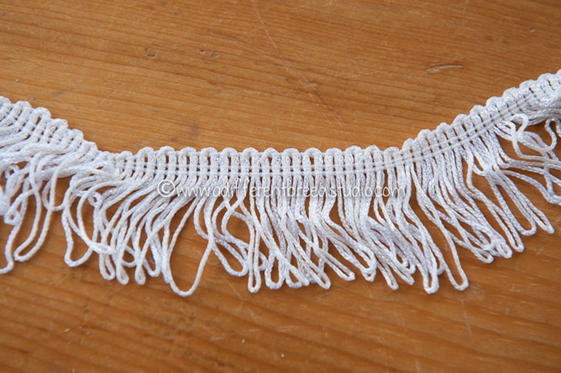 Amazing White Mod Fringe 3 Yards Vintage Trim New Old Stock - Etsy