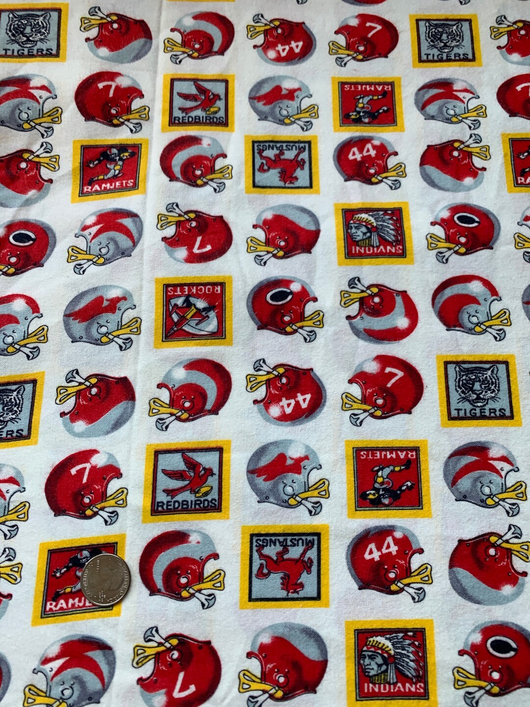 Fun Football- Vintage Fabric Flannel Brushed Cotton Soft Sports Kids - Etsy