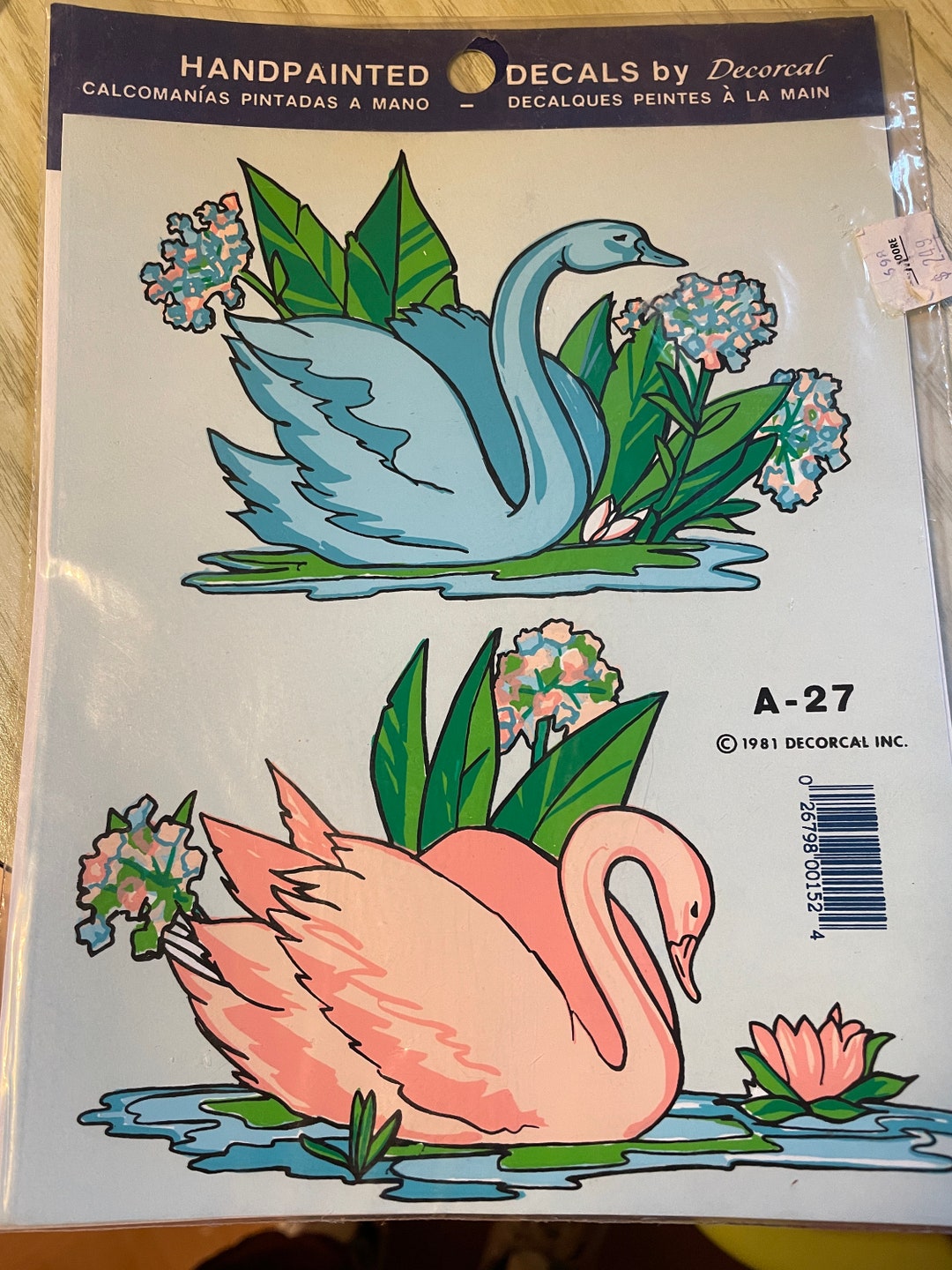 Vintage Swans Decal Stickers New in Package 1981 Deadstock Craft ...