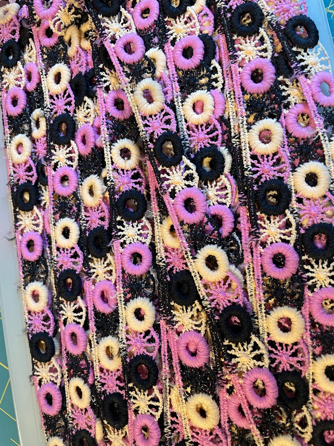 3 Yards of Mod Vintage Trim - 70s New Old Stock Geometric Applique ...