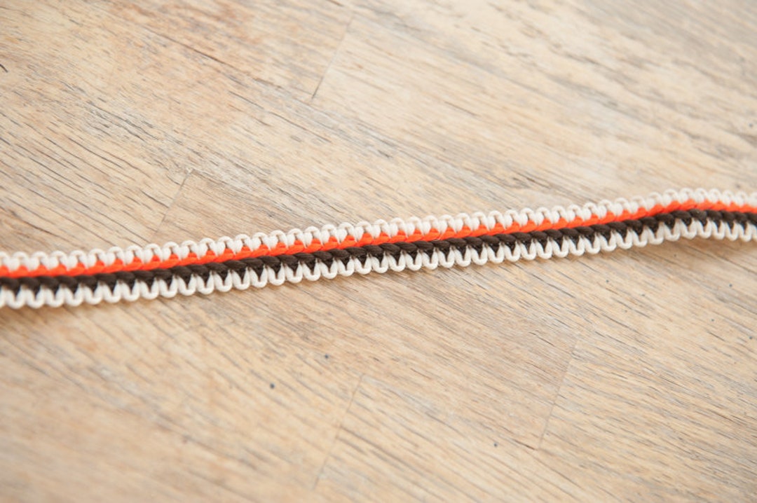 Vintage Fabric Trim - New Old Stock Gimp Mod 60s 70s Orange Brown Fall ...