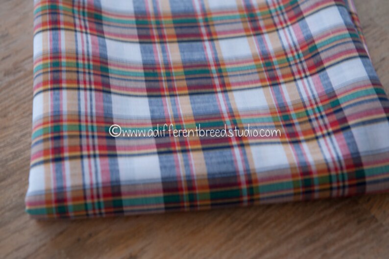Preppy Plaid - Vintage Fabric Multi-colored Checked - Etsy