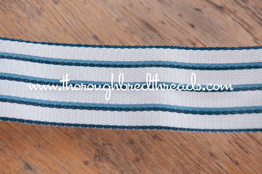 3 Yards of Vintage Webbing - 80s New Old Stock Woven Geometric Striped ...