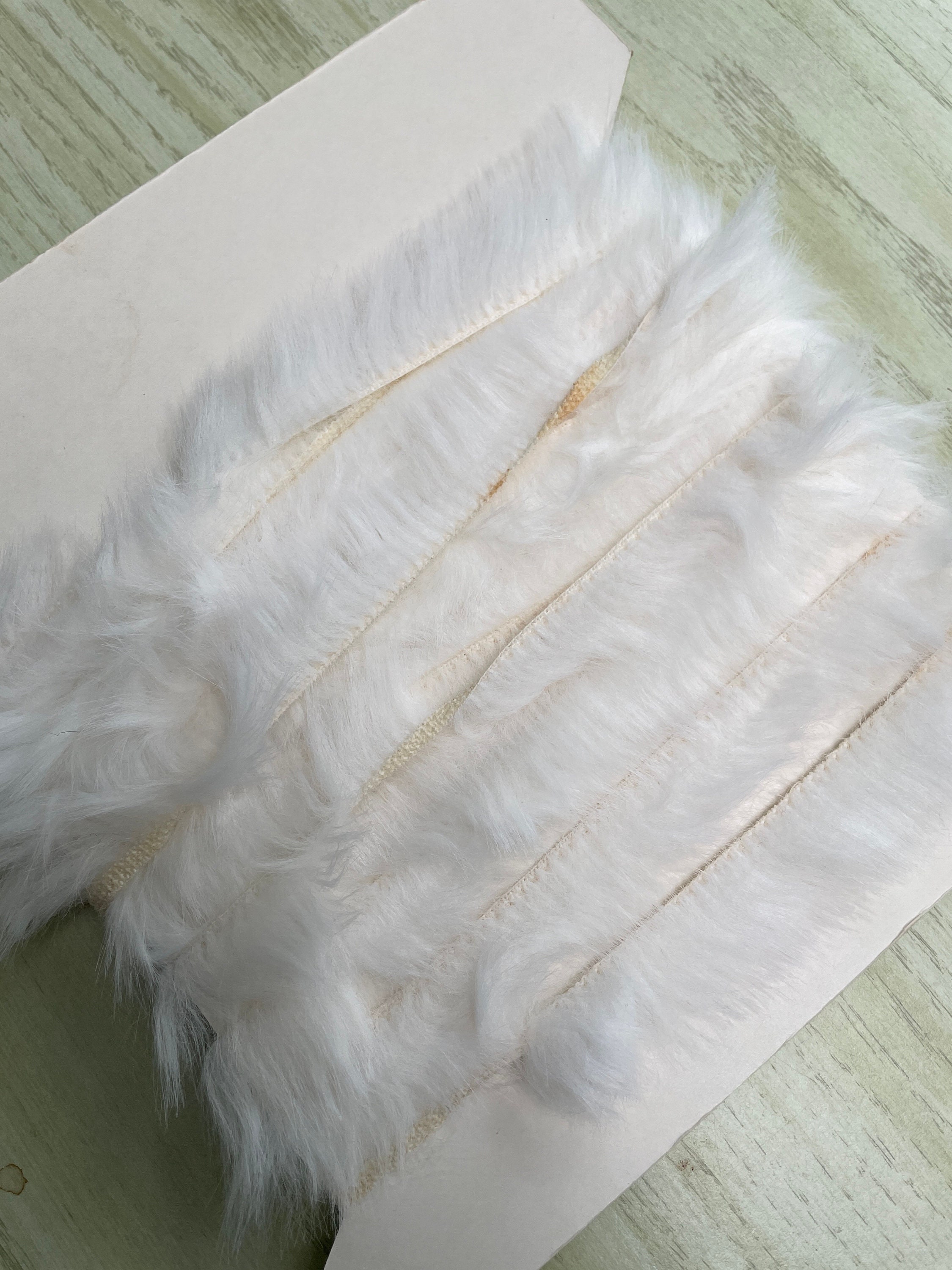 White Fake Fur 3 Yards Vintage Fabric Trim New Old Stock - Etsy