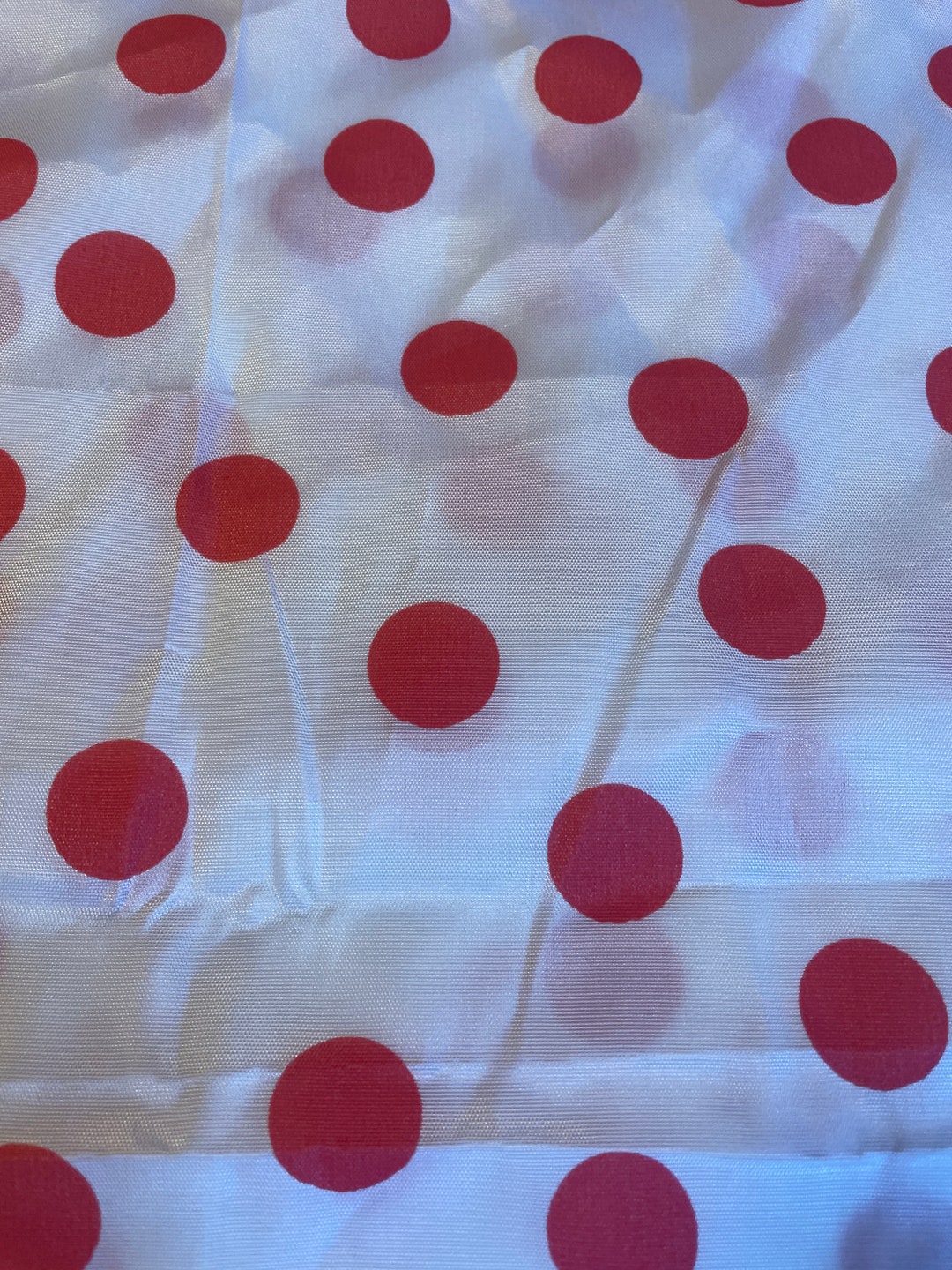 Circus Red Polka Dots - Vintage Fabric New Old Stock Carnival Spots ...