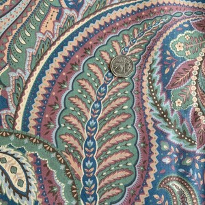 Big Paisley - Vintage Fabric 80s New Old Stock Decorator Cotton ...