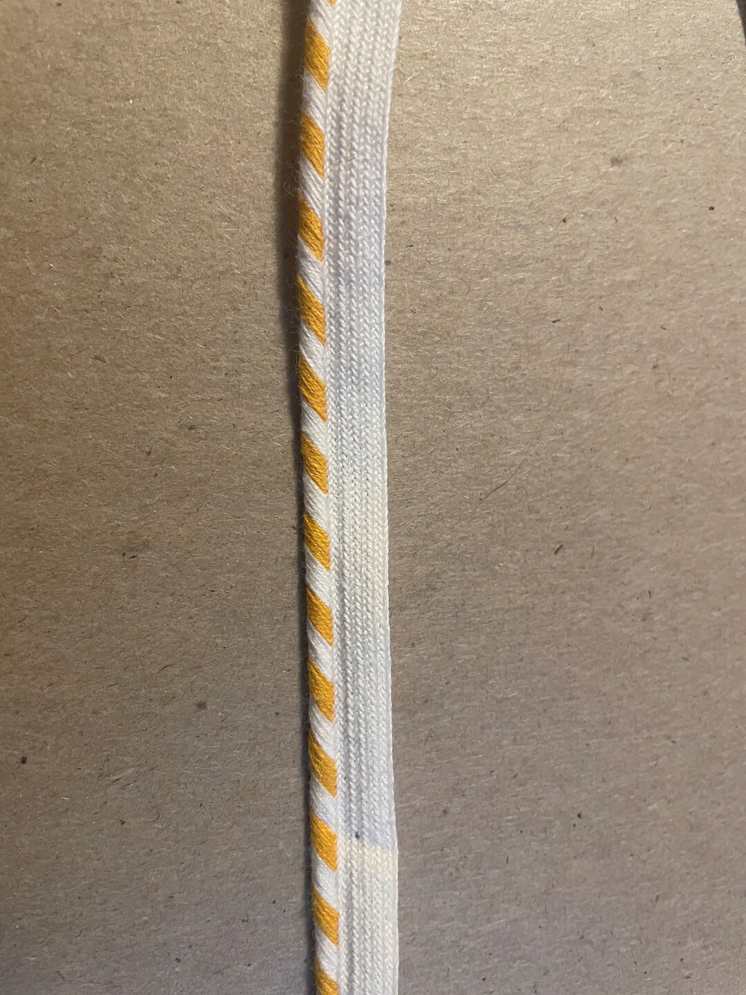 3 Yards Gold Striped Piping- Vintage Trim Embroidered 80s New Old Stock ...