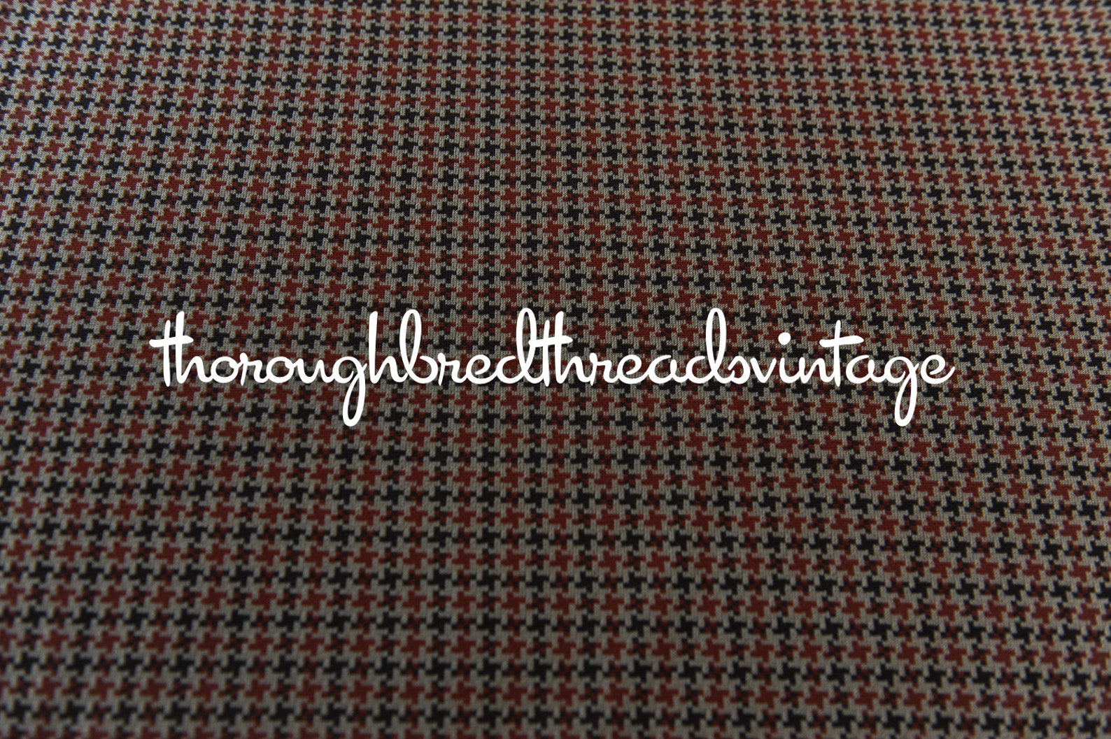 Polyester Plaid - Vintage Fabric New Old Stock 70s Orange Brown Double ...
