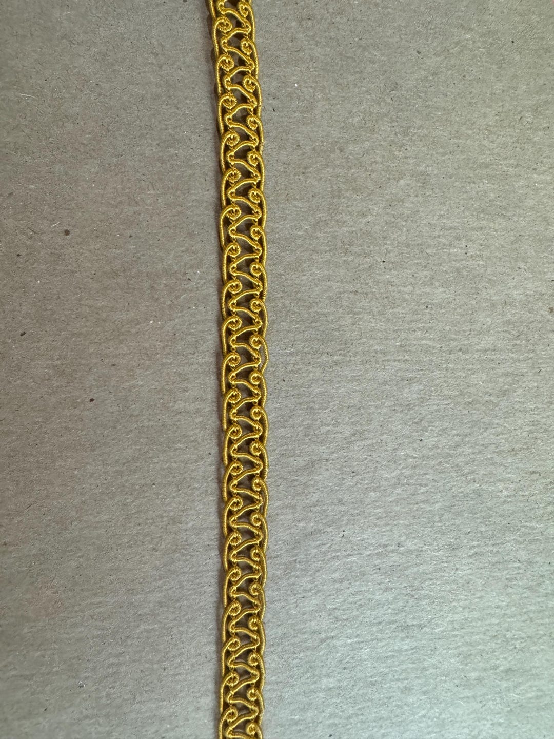 Gold Gimp - 3 Yards Vintage Trim New Old Stock 80 Edging Braid Holiday ...