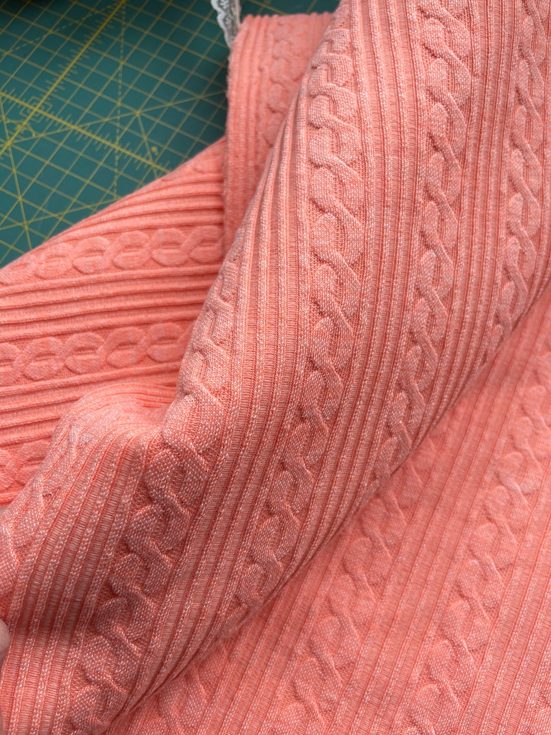 Textured Polyester Knit- Vintage Fabric 70s New Old Stock Double Knit ...