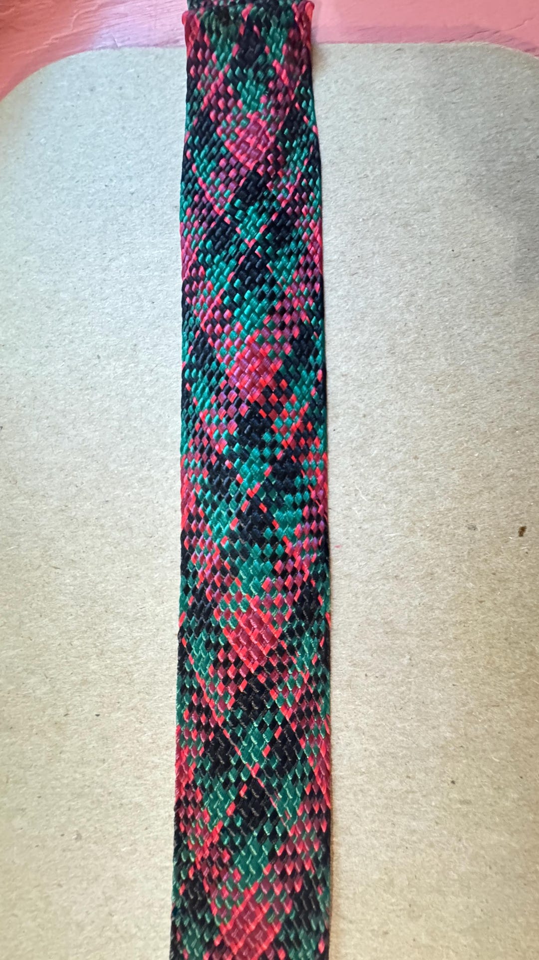 3 Yards Mod Plaid - Vintage Trim Fun Braid New Old Stock 70s 80s Red ...