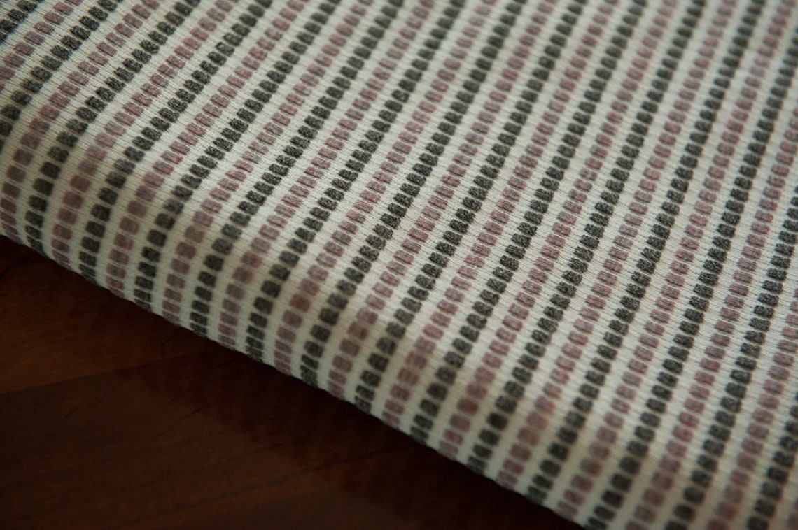Textured Geometric - Vintage Fabric 70s New Old Stock Knit Charcoal ...