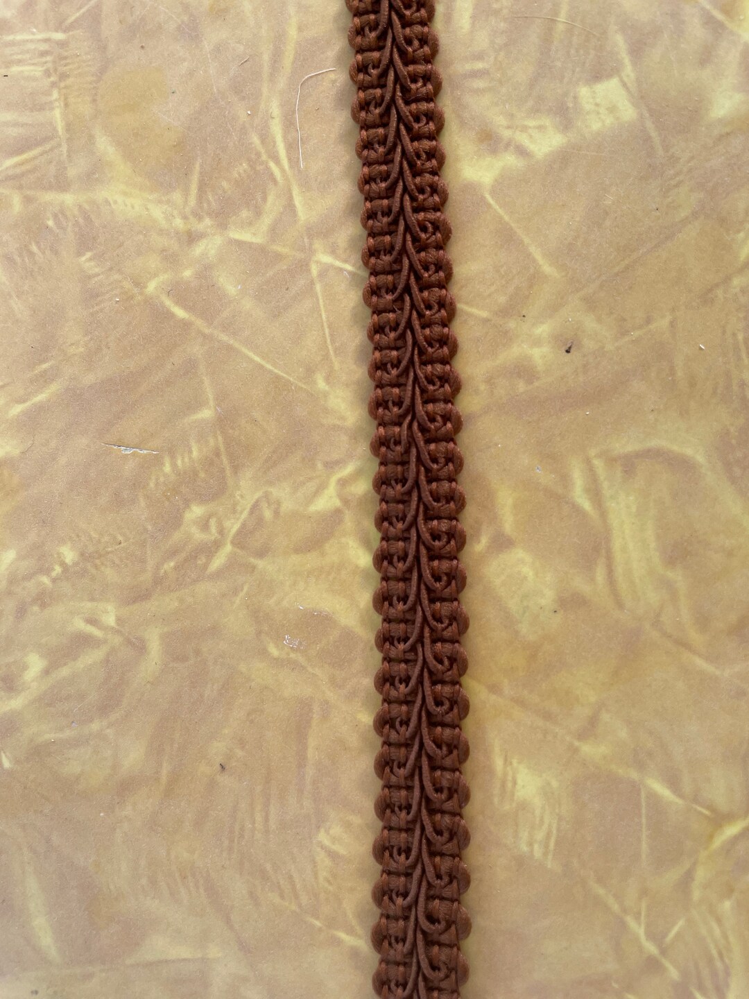 Brown Gimp - 3 Yards Vintage Trim New Old Stock 80s Ribbon Upholstery ...