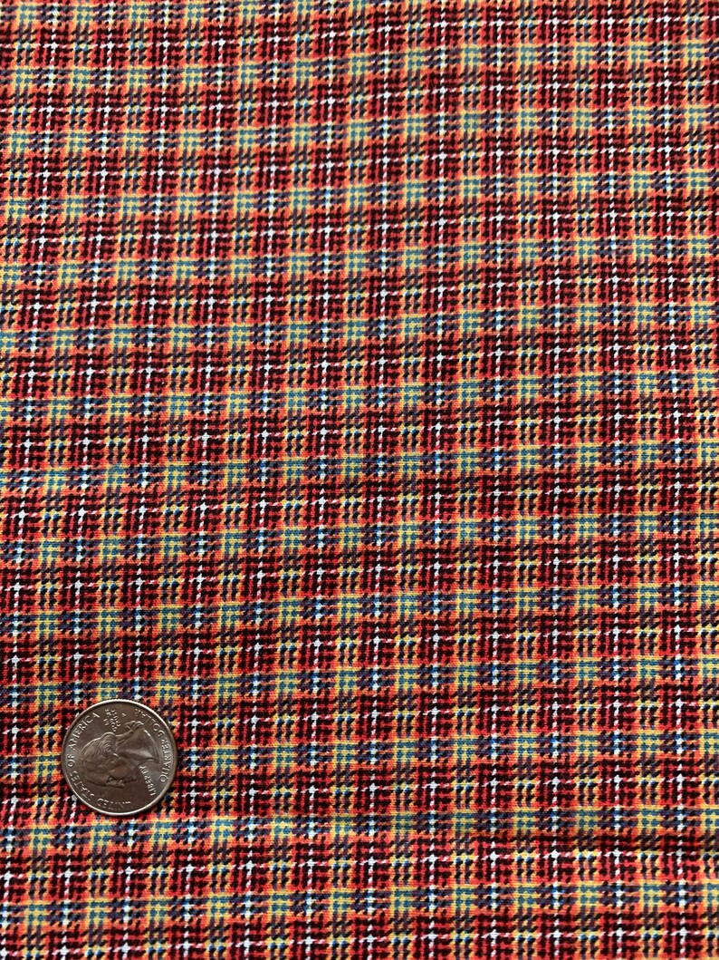 Preppy Fall Plaid Vintage Fabric Multi-colored Checked | Etsy
