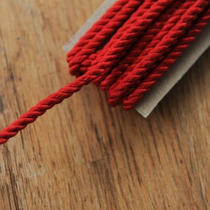 3 Yards Piping Vintage Trim 70s New Old Stock Red Rope Twist - Etsy
