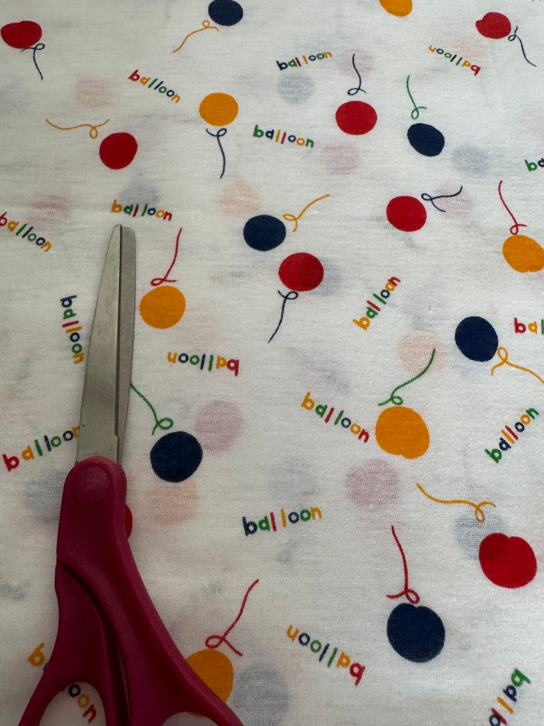 Primary Color Balloons Vintage Fabric Birthday Party Circus Carnival ...