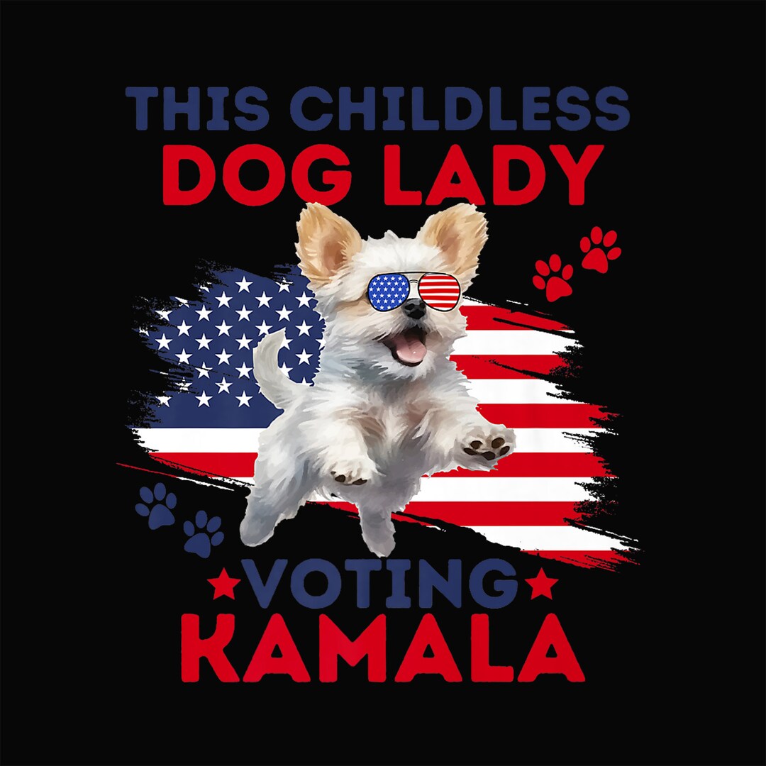Childless Dog Lady PNG. Harris 2024 Png, Kamala Harris Dog Png, United ...