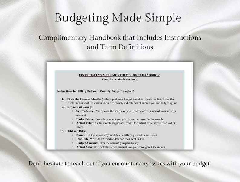 Simple Printable Monthly Budget Template | Cashflow, Income, Bills ...