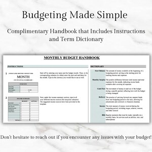 Simple Monthly Budget Template | Google Sheets + Excel | Cashflow ...