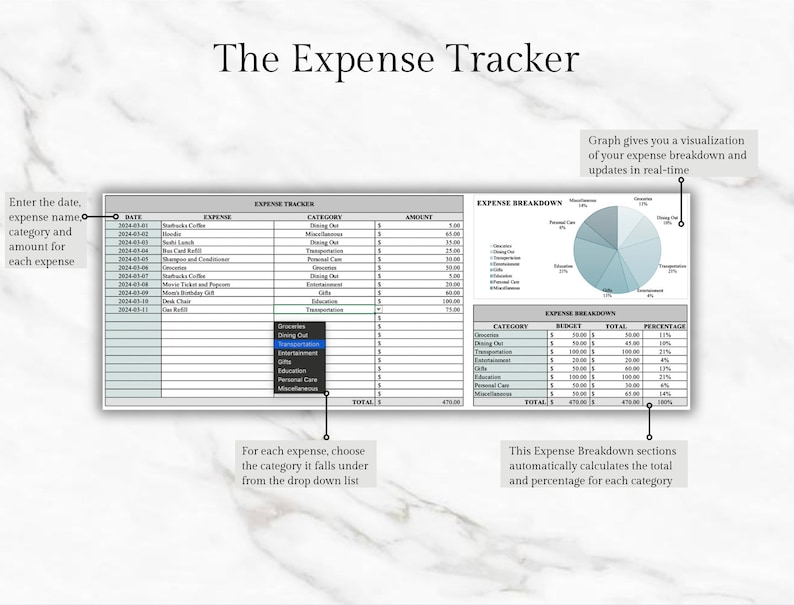 Simple Monthly Budget Template | Google Sheets + Excel | Cashflow ...