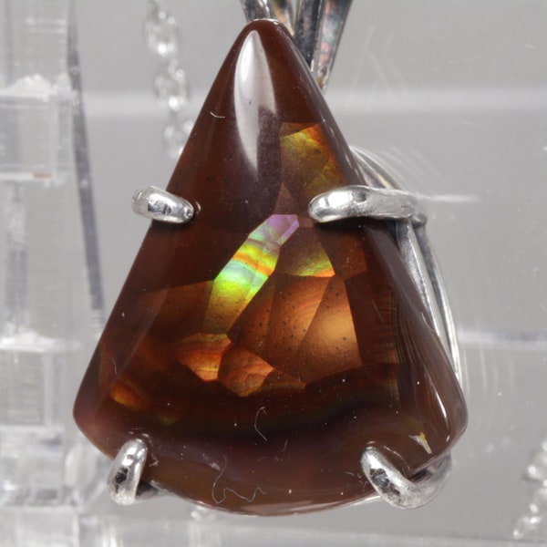 Fire Agate Pendant - Etsy