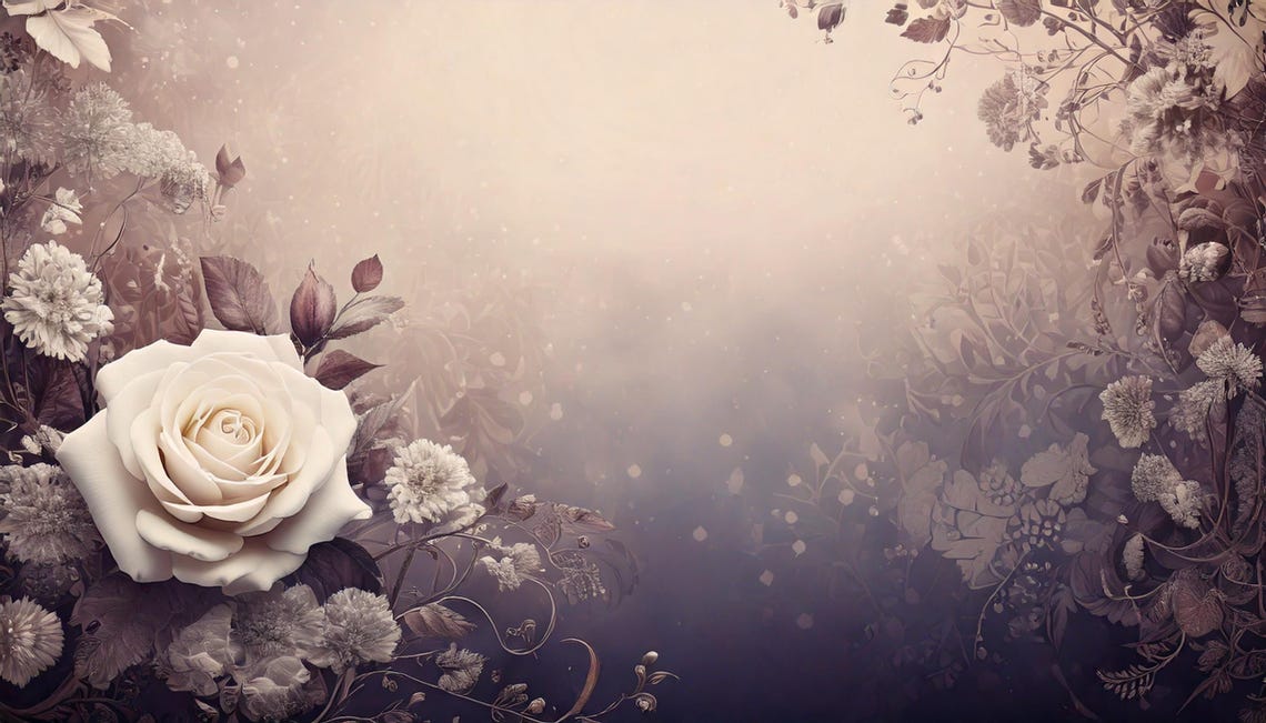 Elegant Funeral Backgrounds: Floral Memorial Card Designs (digital ...