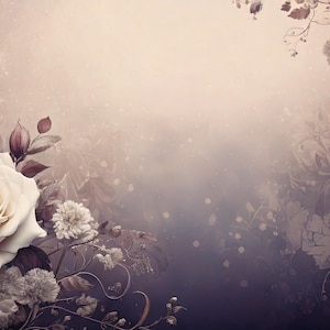 Elegant Funeral Backgrounds: Floral Memorial Card Designs (digital ...