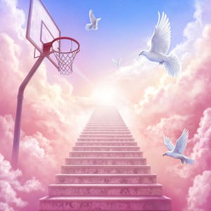 Basketball Heaven Memorial Background: Stairway to Heaven (digital ...