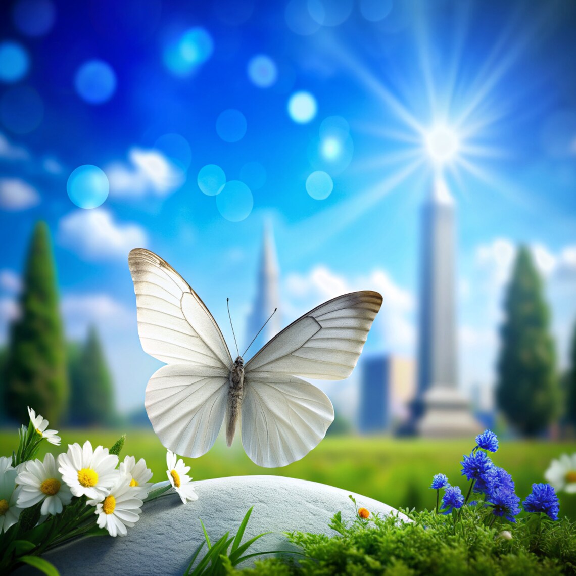 Heaven Background 5 PNG | Memorial Background | Stairs to Heaven ...