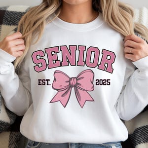 Senior 2025 PNG, Coquette Senior Class of 2025 PNG, Senior Pink Bow ...