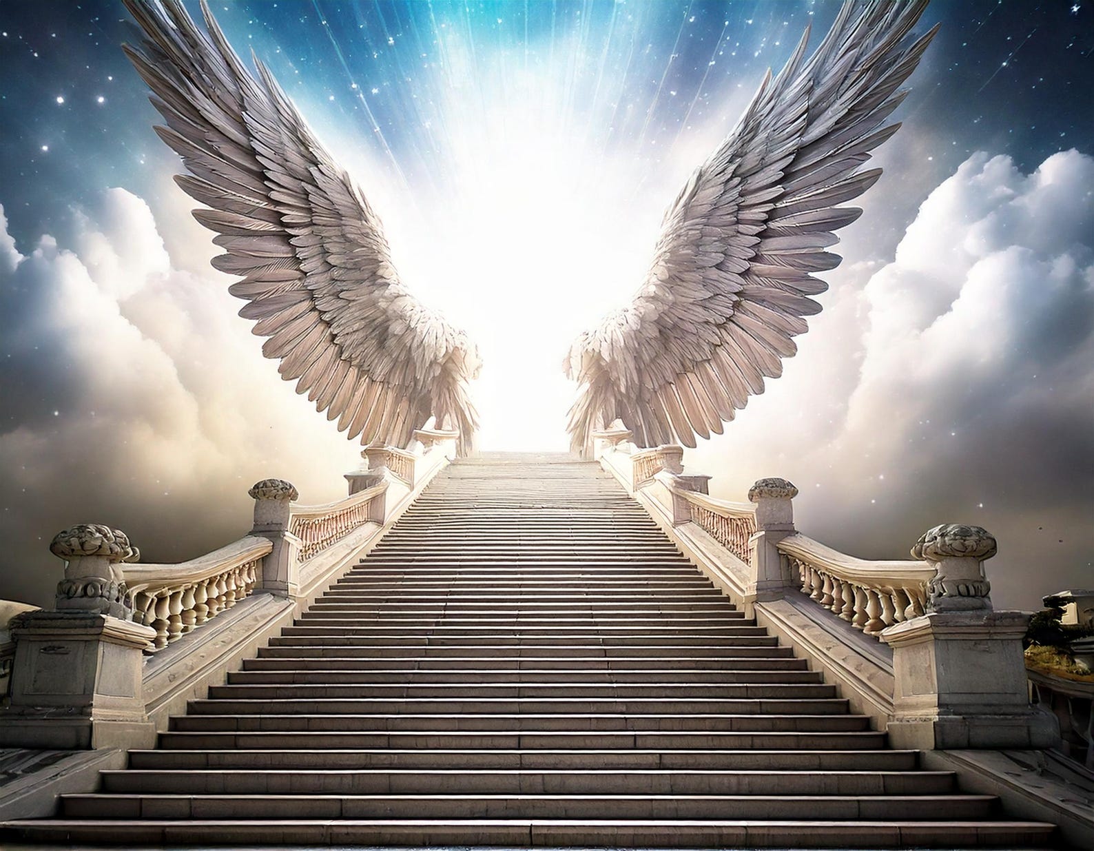 Stairs to Heaven Memorial Background (PNG) - Etsy